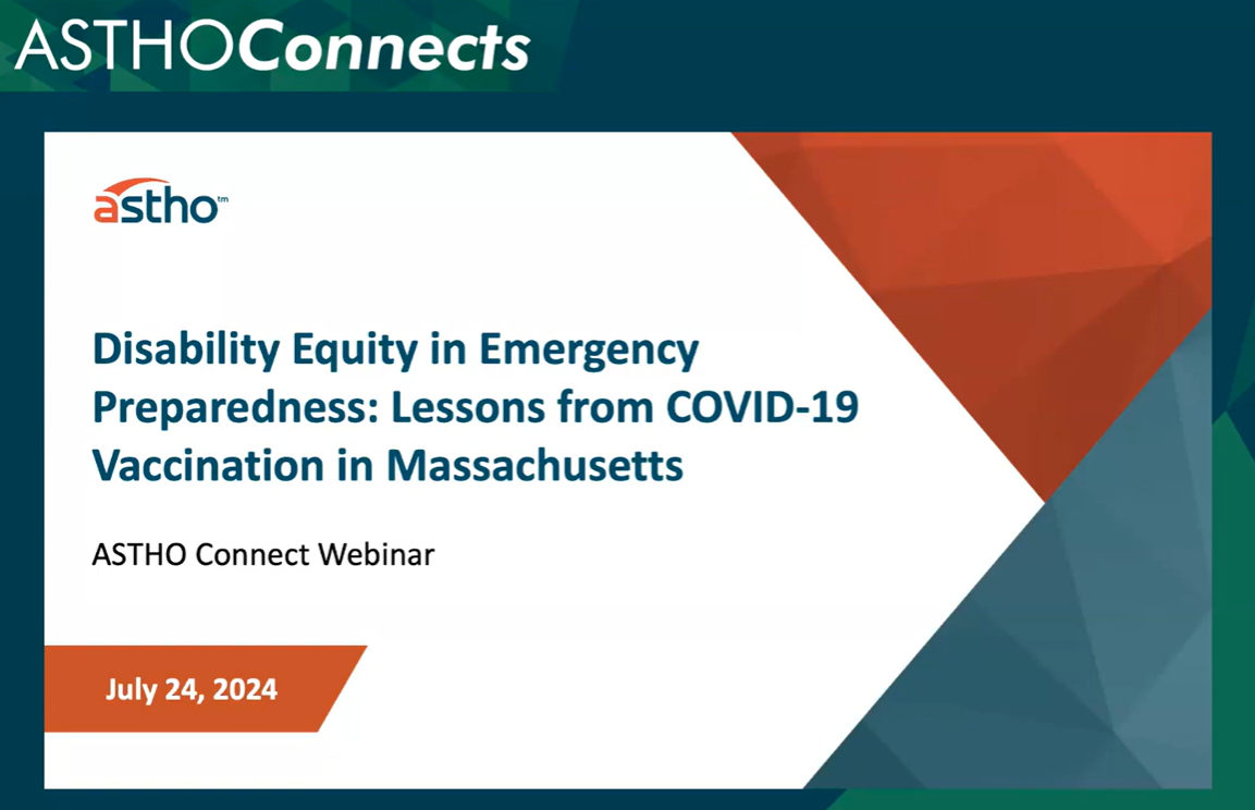 Webinar: Disability Equity in Emergency Preparedness: Lessons from COVID-19 Vaccination in ...